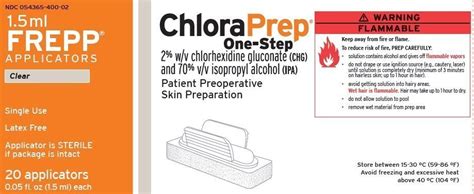 Chloraprep One Step Fda Prescribing Information Side Effects And Uses