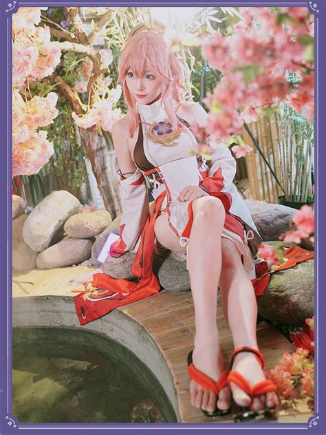 Newgame Genshin Impact Cos Yae Miko Cosplay Clothing Full Set Of Women Japanese Dress Costume Y