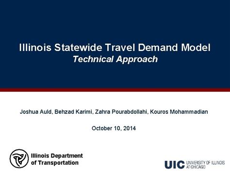 Illinois Statewide Travel Demand Model Technical Approach Joshua