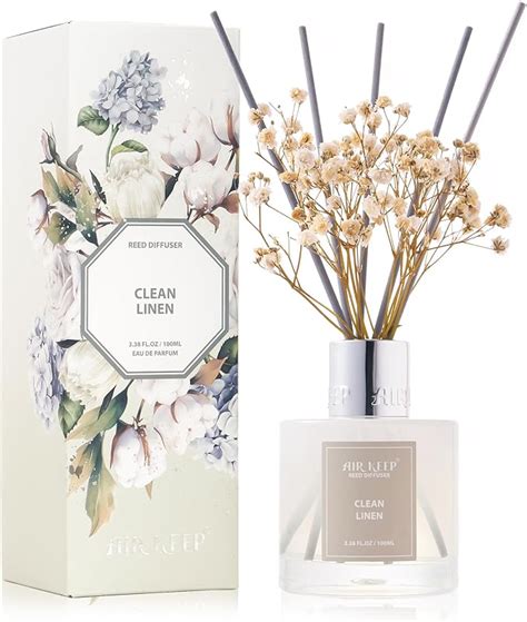 Airkeep Reed Diffuser Set 3 38 Fl Oz 100 Ml Clean Linen