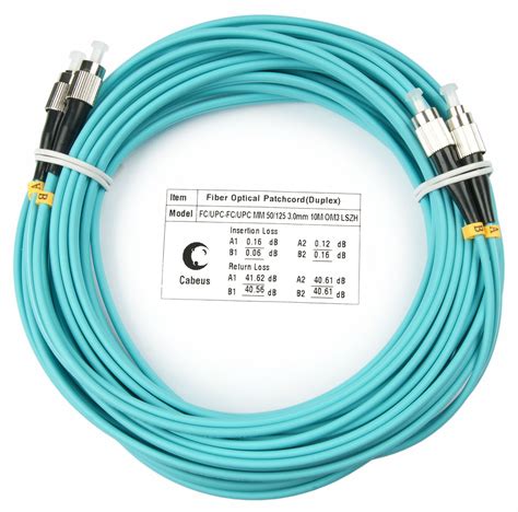 Cabeus Fop 50 Fc Fc 15m Шнур оптический Duplex Fc Fc 50125 Mm Om3 15м