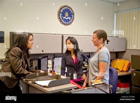 Three Female Fbi Agents Discuss A Case In Santa Ana Ca Office Note