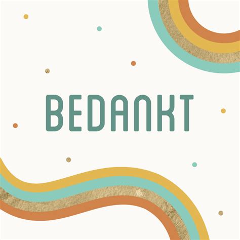 Bedankkaartje Met Kleurrijke Lijnen Kaartje2go