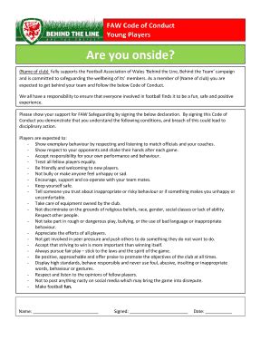 Faw Code Of Conduct Fill Online Printable Fillable Blank PdfFiller