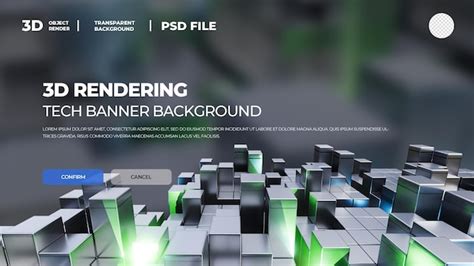 Premium PSD D Cube Rendering HD Banner Background Psd