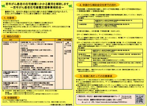 若年がん患者の在宅療養にかかる費用を9割補助します 豊橋市のプレスリリース