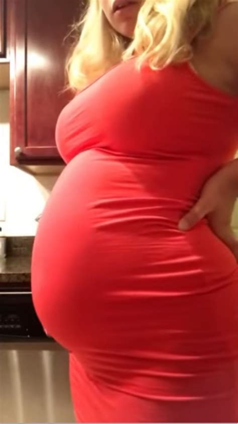 Belly Bursting Out Of Red Dress By Godrwot68 On Deviantart