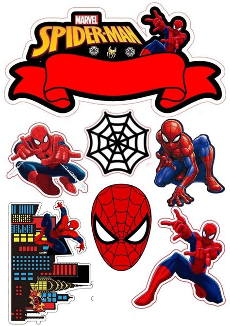 Spiderman Cake Topper Printable Spiderman Cake Topper Spiderman Cake