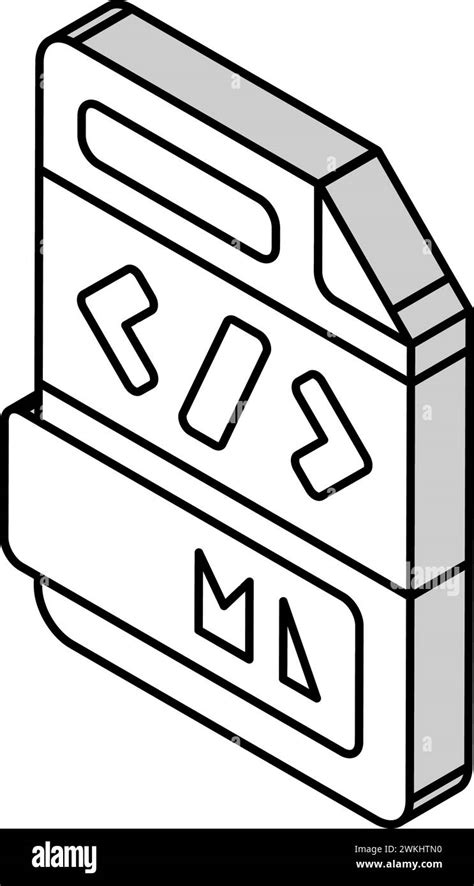 Html File Format Document Isometric Icon Vector Illustration Stock Vector Image And Art Alamy