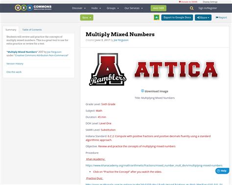 Multiply Mixed Numbers OER Commons