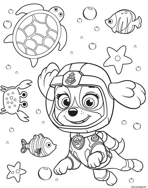 Coloriage Pat Patrouille Maritime Avec Stella Dessin Stella à imprimer