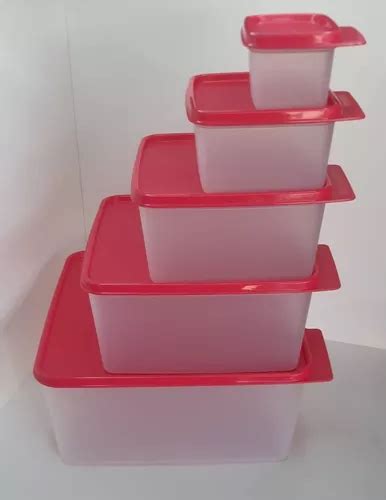 Kit Basic Line Rubine Potes Geladeira Tupperware Parcelamento Sem Juros