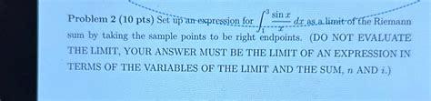 Solved Problem 2 10 ﻿pts ﻿set Up An Expression For