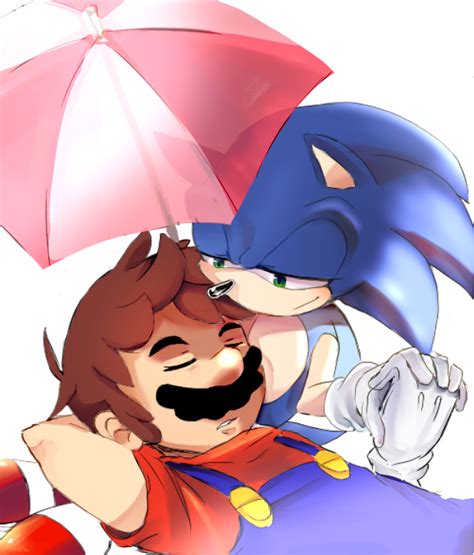 Mario And Sonic Kissing