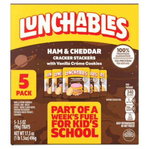 Lunchables Cracker Stackers With Vanilla Creme Cookies Ham And Cheddar