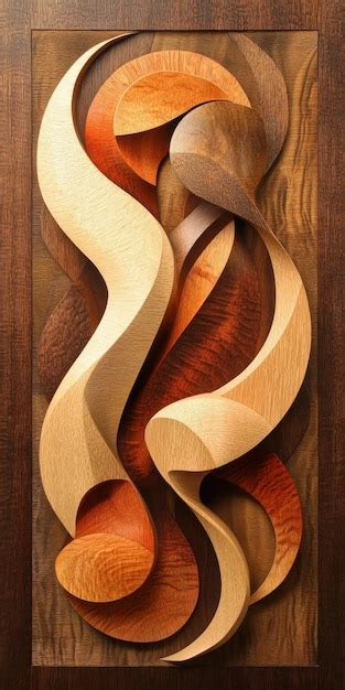 Artistic Abstract Wood Grain Pattern Interlocking Curves Premium Ai Artistic Abstract Wood Grain Pattern Interlocking Curves Premium Ai