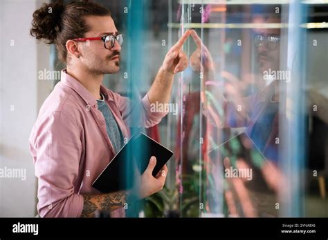 Software Coding And Business Woman On Tablet Thinking Of Data Analytics Digital Technology