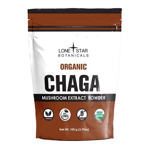 Lone Star Botanicals Organic Chaga Mushroom Extract Powder 37 Oz