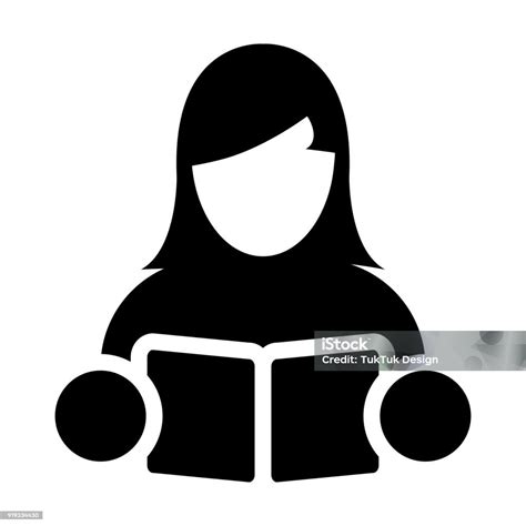 書圖示載體與女學生或老師人外形頭像為學校 大學和大學教育在標誌符號表意字元符號向量圖形及更多一個人圖片 一個人 互聯網 人 Istock