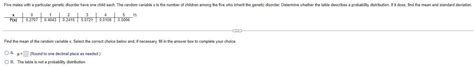 Solved Find The Mean Of The Random Variable X Select The Chegg