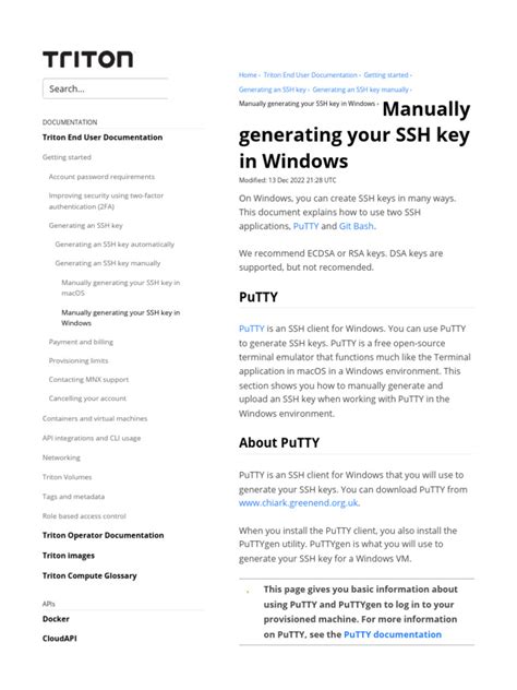 Manually Generating Your Ssh Key In Windows Pdf Secure Shell Microsoft Windows