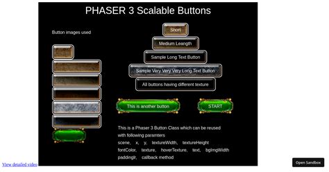 Phaser 3 Typescript Button Codesandbox