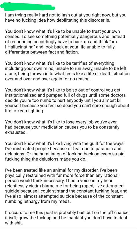 Person Comes To A Schizophrenia Support Group Telling Everyone They