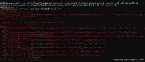 基于python的wordcloud安装方法内含升级pip、安装matplotlib包的方法pyhton升级wordcloud Csdn博客