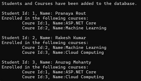 Many To Many Relationships In Entity Framework Core Dot Net Tutorials