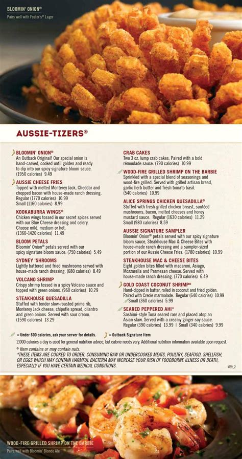 Outback Steakhouse Specials And Menu Deals