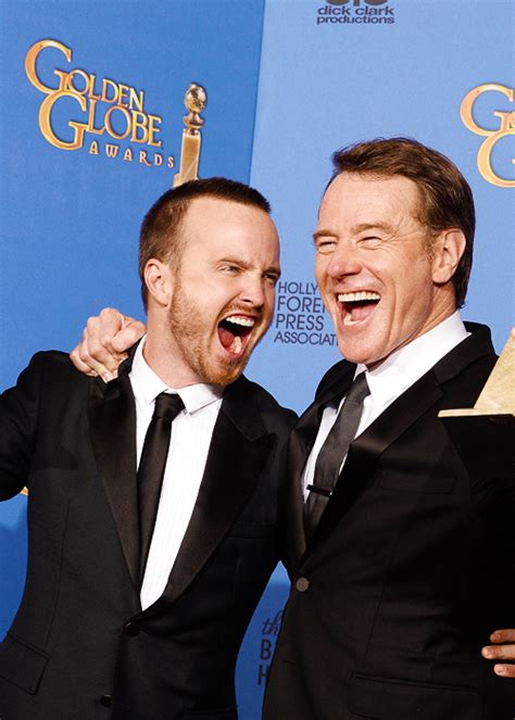 aaron paul and bryan cranston at the 71st annual golden globe awards imgur