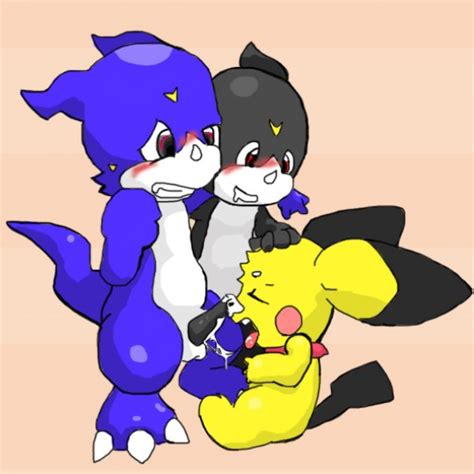 Rule 34 Crossover Digimon Gay Nintendo Pichu Pokemon Veemon 207732