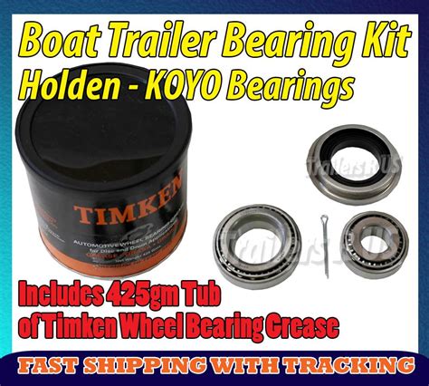 Marine Boat Trailer Bearing Kit Holden Type Koyo Bearings Includes Tub