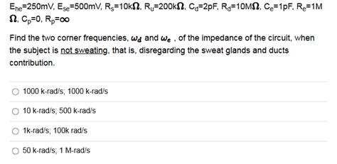 Solved Consider The Equivalent Circuit Model Of The Chegg