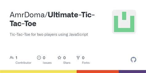 GitHub AmrDoma Ultimate Tic Tac Toe Tic Tac Toe For Two Players Using JavaScript