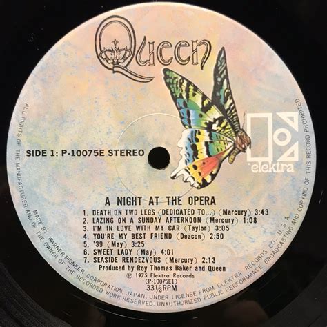 Купить виниловую пластинку Queen – 1975 – A Night At The Opera – Japan