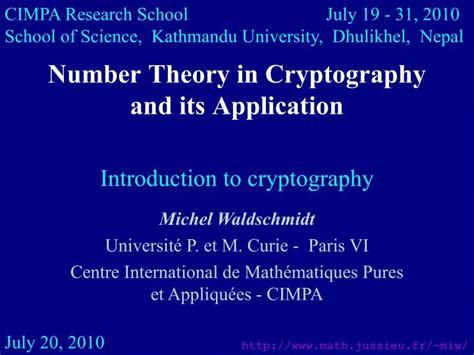 Ppt Number Theory In Cryptography And Its Application Powerpoint Presentation Id 288643
