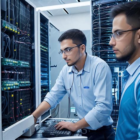 Premium AI Image | Internet Business Digital technology Network and cybersecurity of data center ...