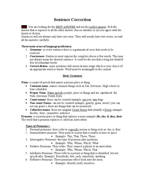 Sentence Correction Pronoun