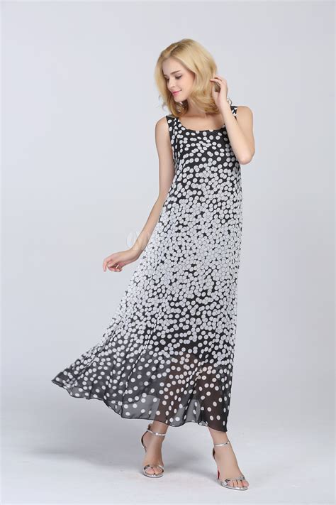 Polka Dot Boho Maxi Dress