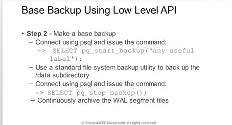 Module 11 Backup Recovery And Pitr Postgres Administration