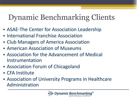 Dynamic Benchmarking Overview Pptx Information Services Industry