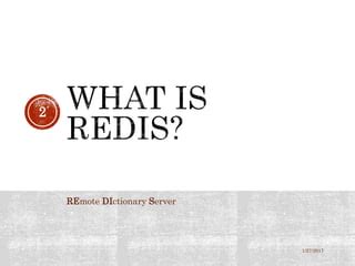 Introduction To Redis PPT