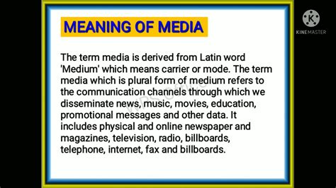 Media Meaning Definitions And Types B Ed Notes In English