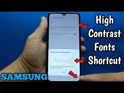 How To Enable Disable High Contrast Fonts Shortcut On Samsung Galaxy