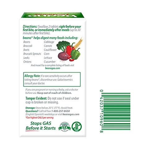 Beano Extra Strength Gas Prevention And Digestive Enzyme Supplement 150