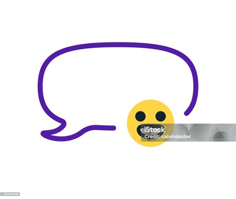 말풍선에 이모티콘 반응 Brand Name Online Messaging Platform에 대한 스톡 벡터 아트 및 기타 이미지