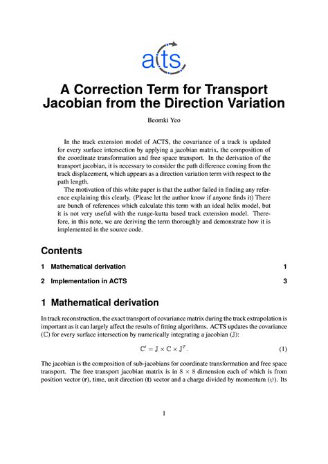 A Correction Term For Transport Jacobian From The Direction Variation — Acts Documentation