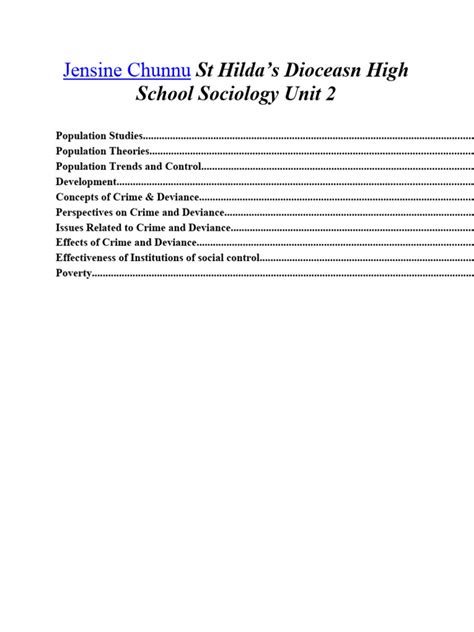 Sociology Unit 2 Paper 2 2005 2022 Pdf Deviance Sociology Crimes