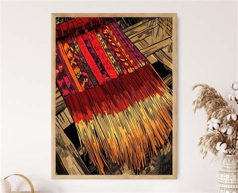 Tnalak Weaving Art Print Tboli Tribe Geometric Patterns Etsy
